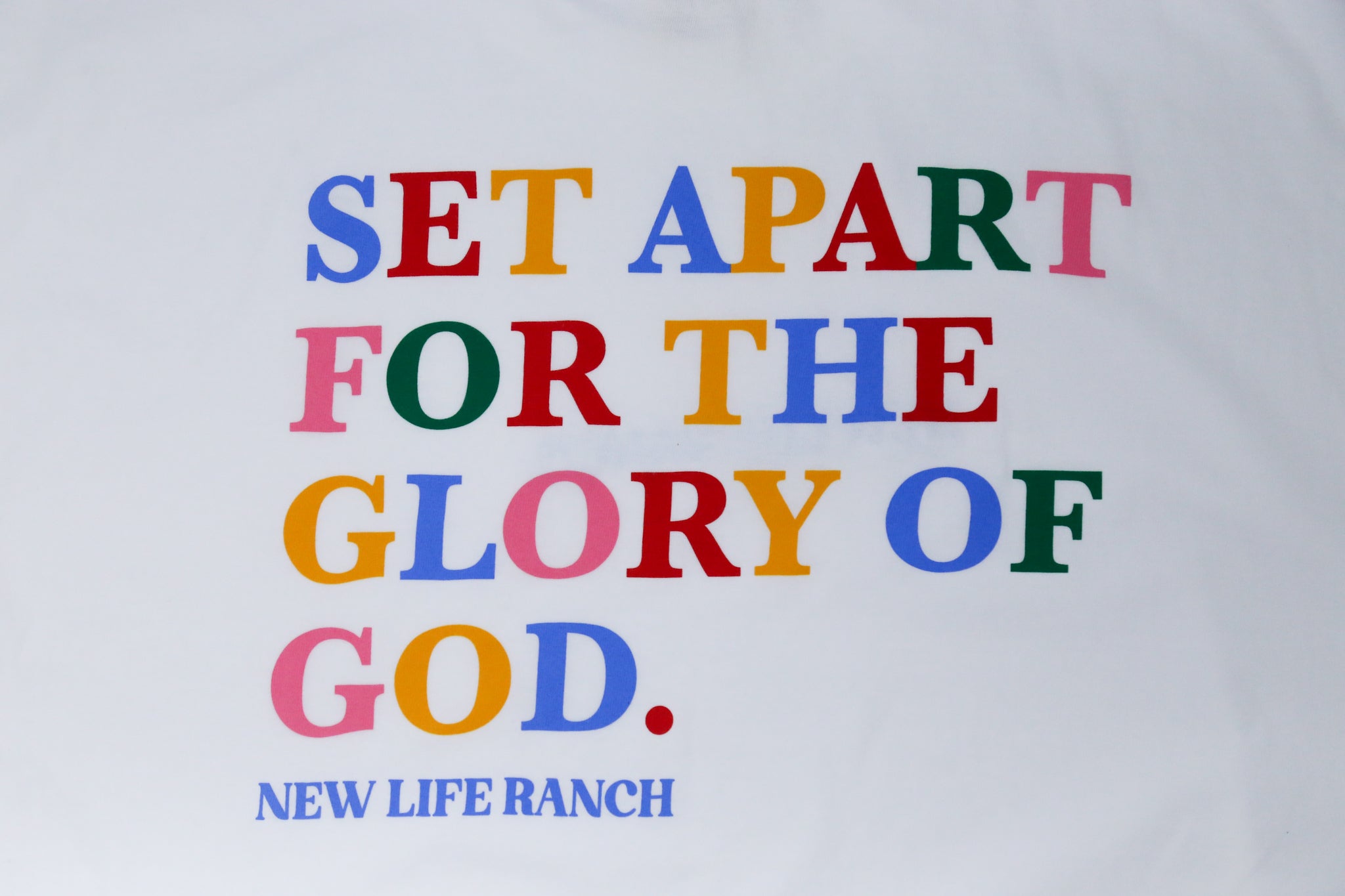White Set Apart T-Shirt | New Life Ranch